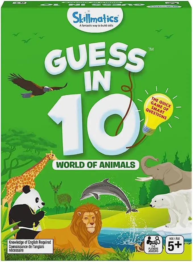 Skillmatics 'Guess in 10' Animal Kingdom Card Game of Smart Questions ...